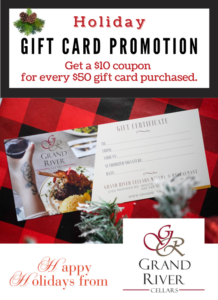 Gift Card Promotion! - Grand River Cellars Winery & Restaurant