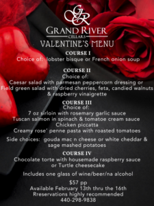 Valentine's Day Dinner - Grand River Cellars Winery & Restaurant